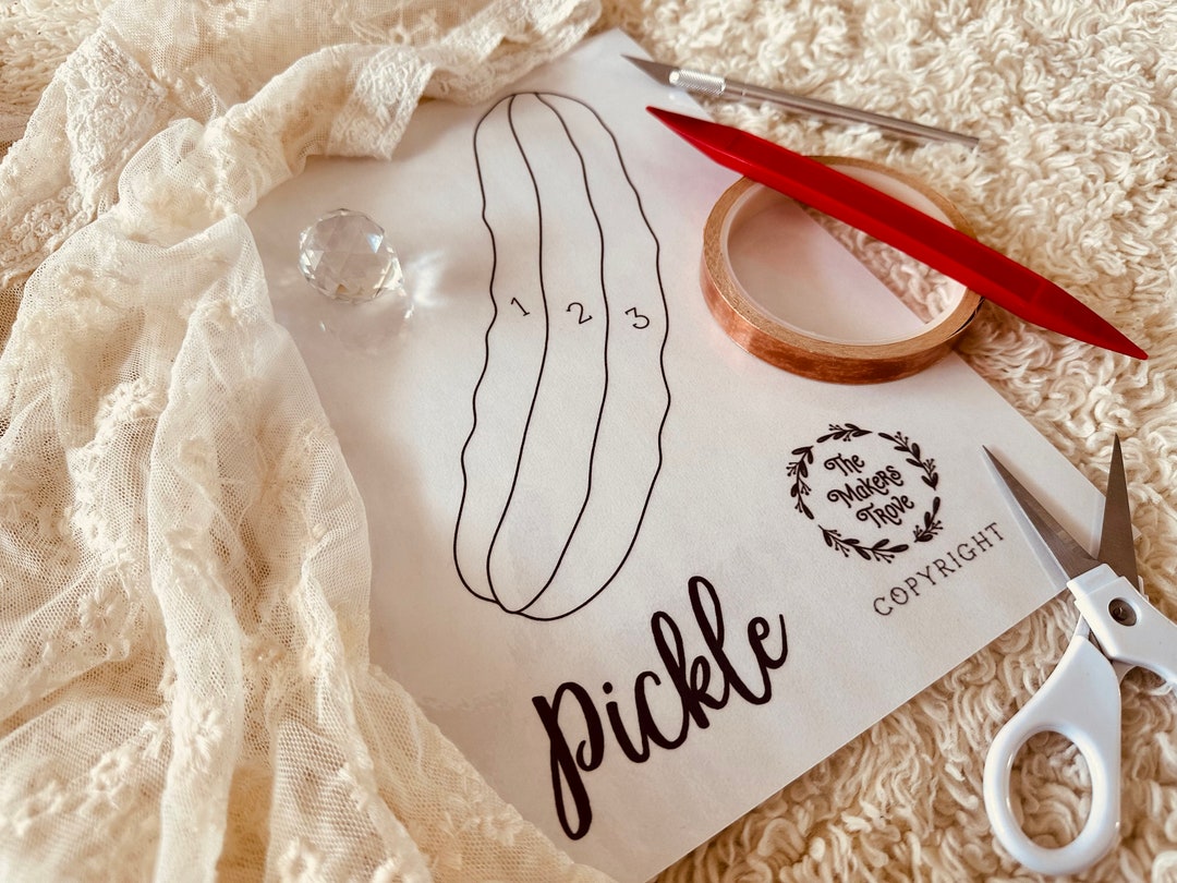 Stained Glass Pattern, Stained Glass Pickle Pattern, Digital Download ...