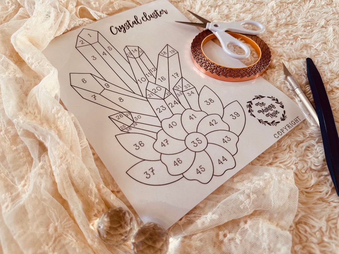 Stained Glass Pattern Digital Download Crystal Cluster - Etsy