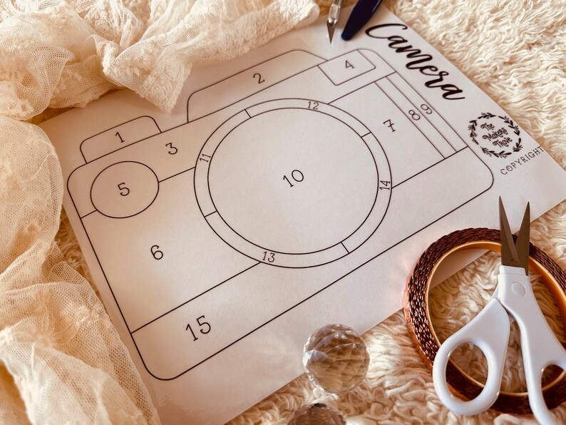 Stained Glass Pattern Stained Glass Retro Camera Pattern - Etsy