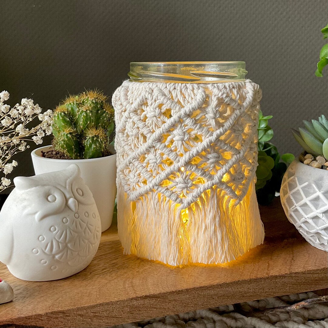 Macrame Lanterns in Boho Style / Table Decoration / Macrame Decoration / Boho Lantern / Wedding ...