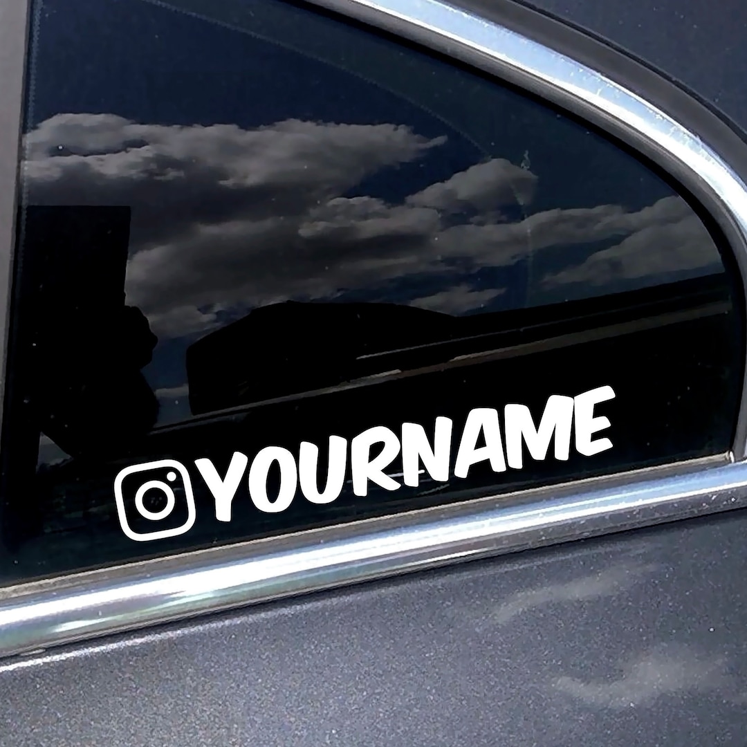 Custom Instagram Name Vinyl Decal - Personalized IG Username Sticker ...