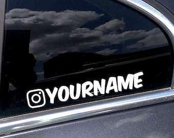 Custom Instagram Name Vinyl Decal - Personalized IG Username Sticker ...