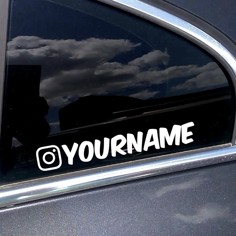 Custom Instagram Name Vinyl Decal Personalized IG Username Sticker ...