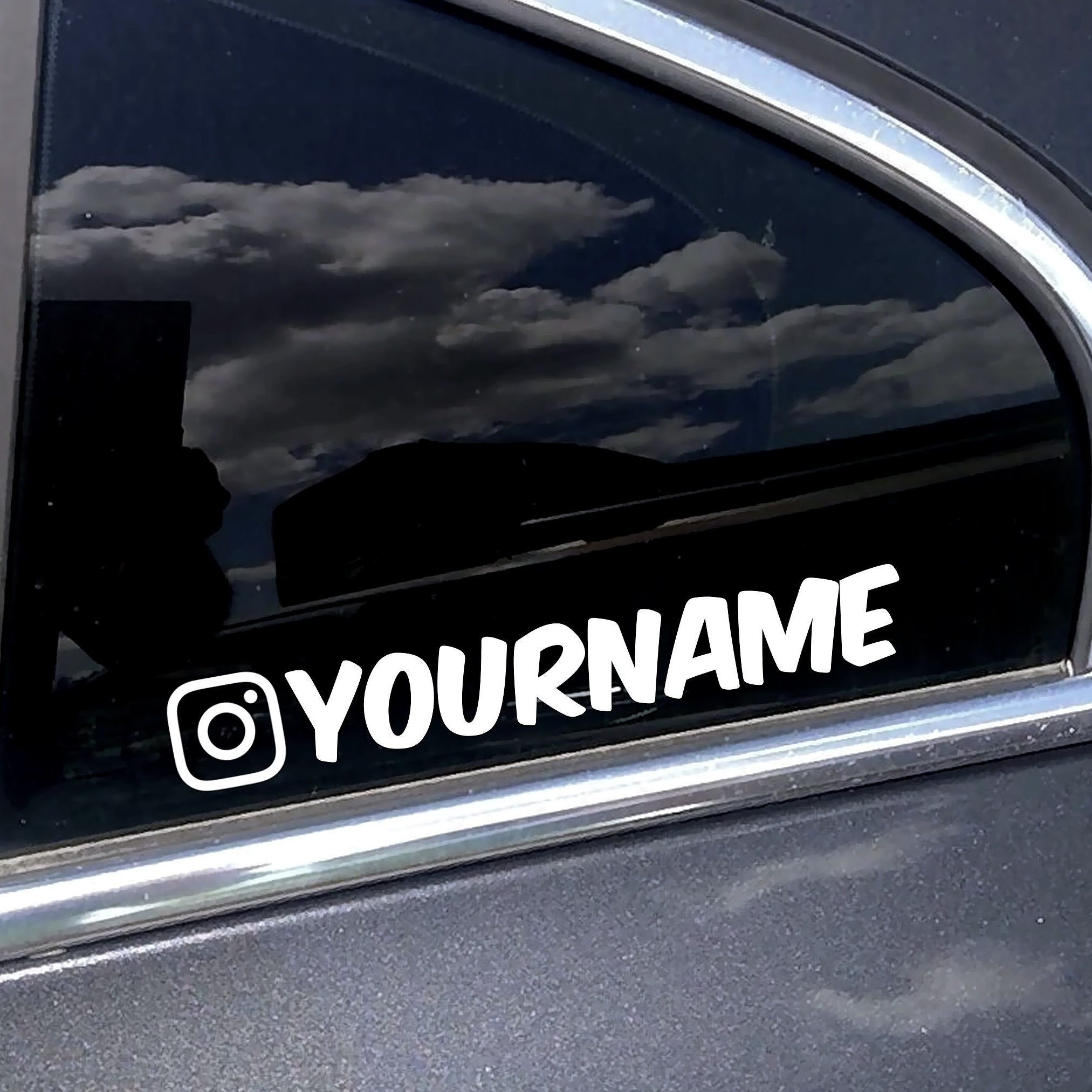 Custom Instagram Name Vinyl Decal - Personalized IG Username Sticker ...
