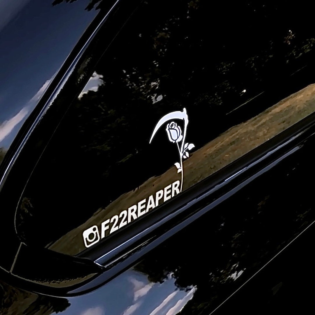 Grim Reaper Rose Scythe Car Vinyl Decal Goth Spooky Halloween - Etsy