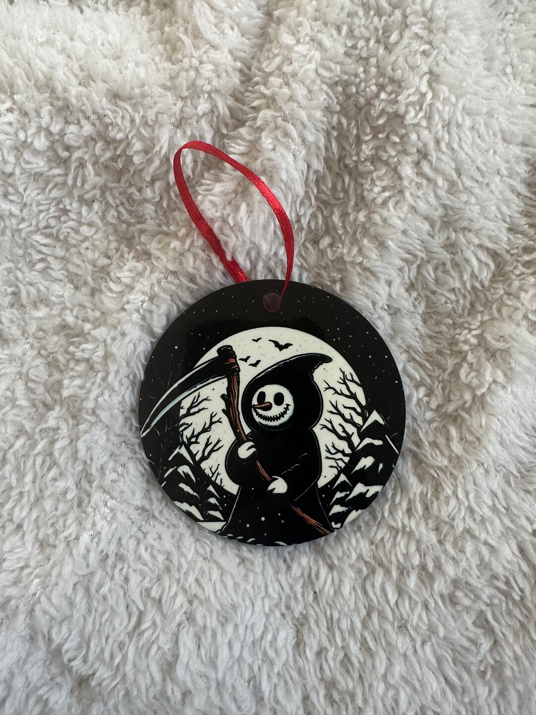 Snowman Reaper Christmas Tree Ornament Gift - Etsy