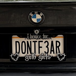 I Brake for Goth Girls CAR License Plate Frame Cover - Etsy