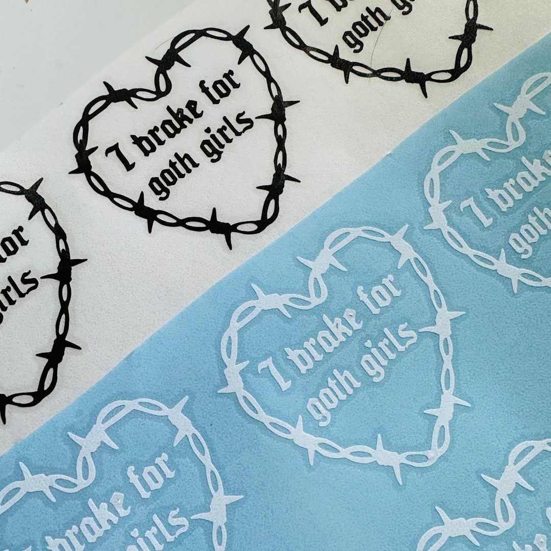 I Brake for Goth Girls Car Decal - Etsy