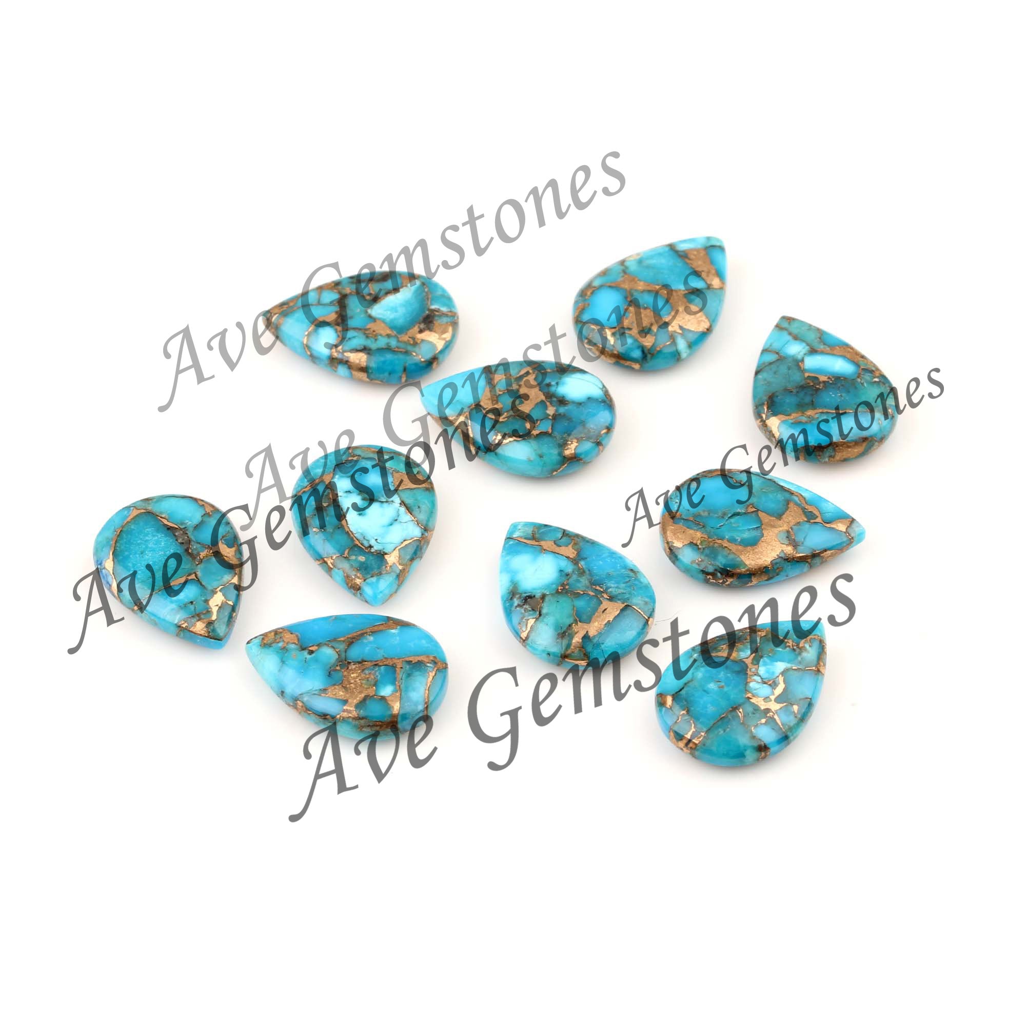 Blue Copper Turquoise Pear Shape Calibrated Briolette for - Etsy