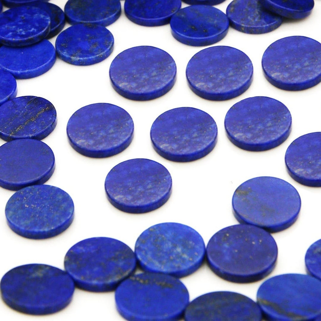 Lapis Lazuli, Round Coin Flat, Lapis Flat, Loose Gemstone, Semi ...