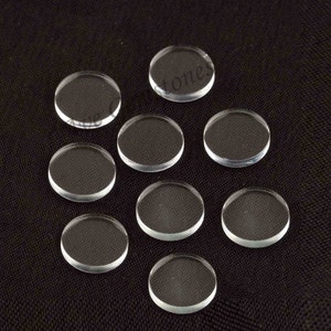 Crystal Clear Quartz, Round Coin, Both Side Flat, Semi Precious Stone ...