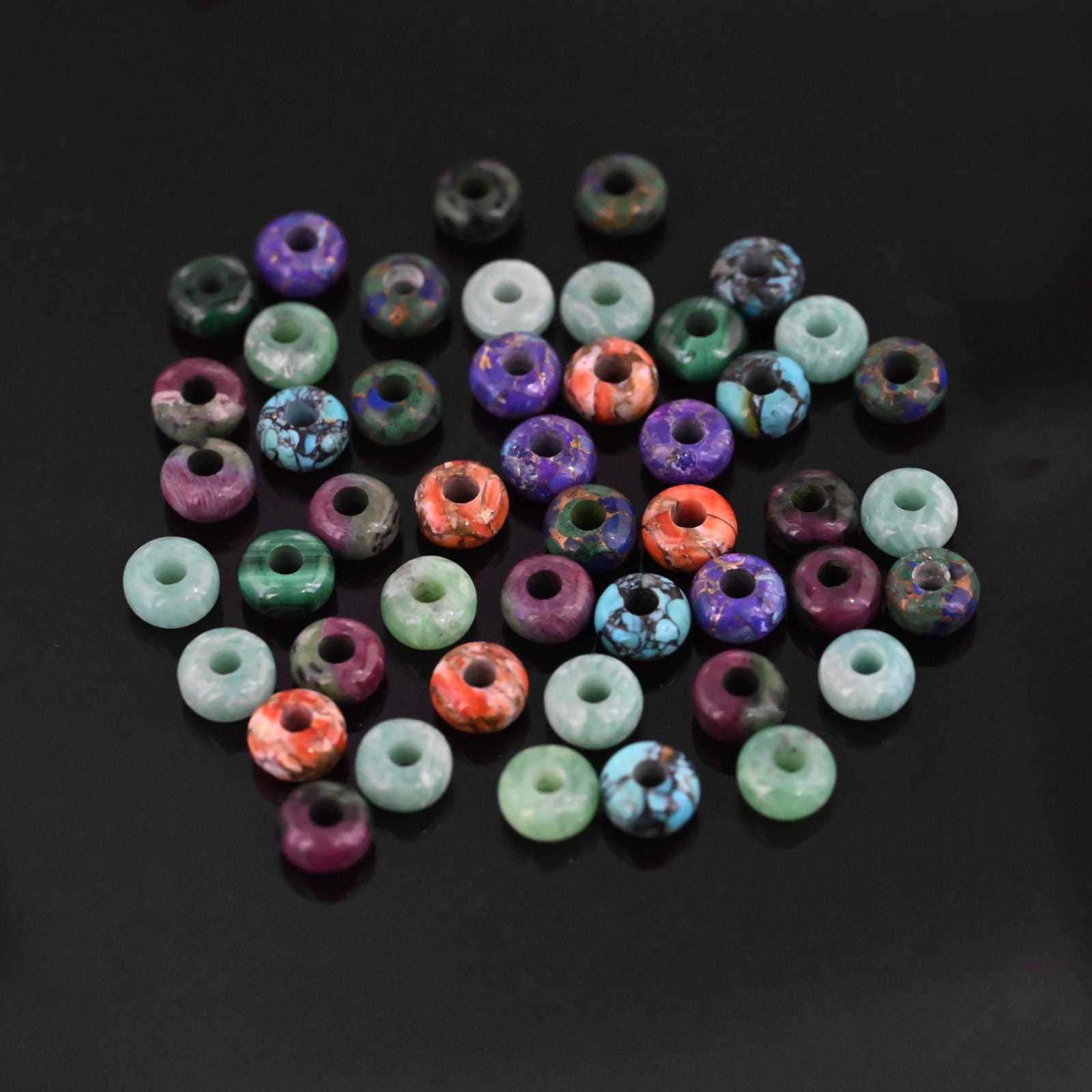 Spiny Oyster Copper Turquoise, 14x8x5mm Rondelle Smooth, Mohave Copper ...