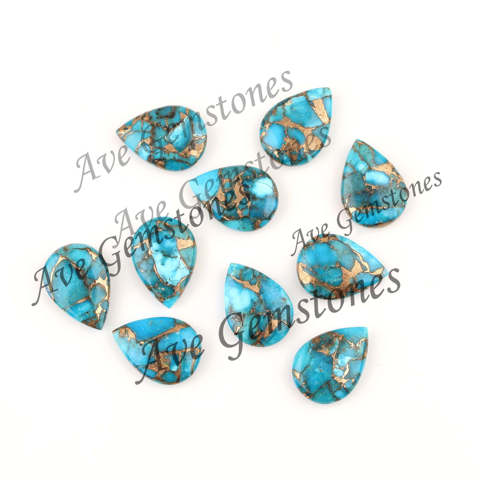 Blue Copper Turquoise Pear Shape Calibrated Briolette for - Etsy