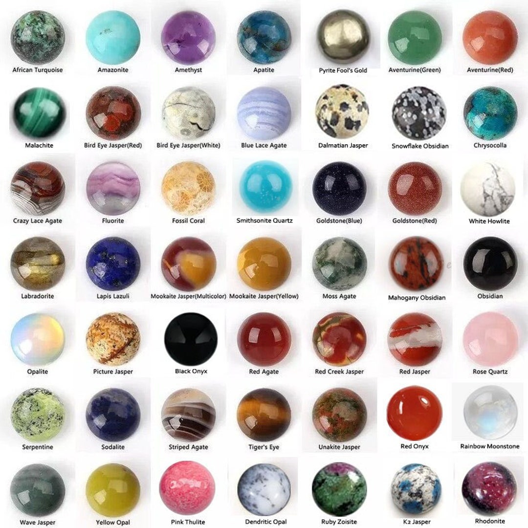 Round Cabochon, Flatback, Tiny High Quality Polished for Jewelry, Semi ...