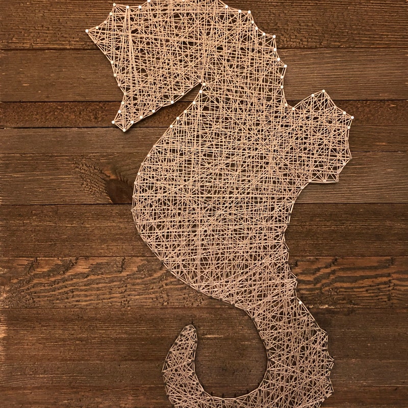 Seahorse String Art - Etsy
