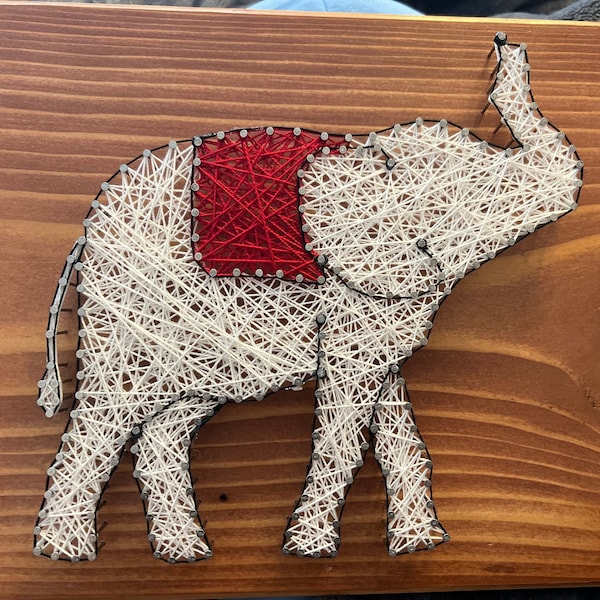 Elephant String Art - Etsy
