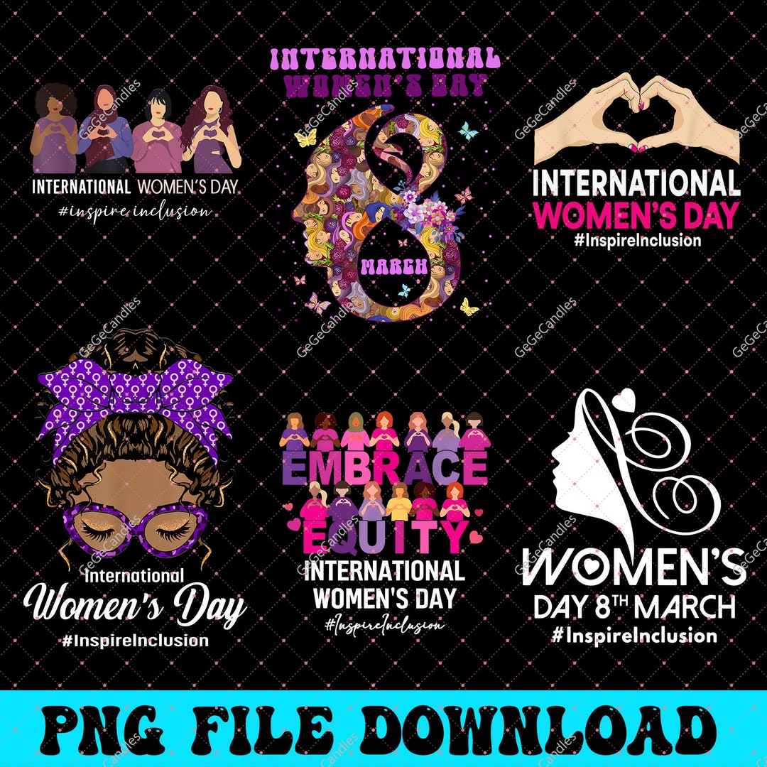 2024 International Women's Day IWD Embrace Equity PNG Bundles, Women's ...