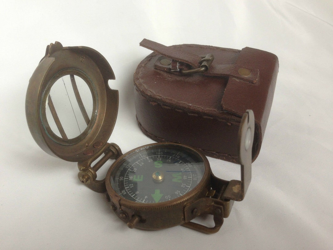 Nautical British Military Pocket Compass Lensatic Antique Finish With ...