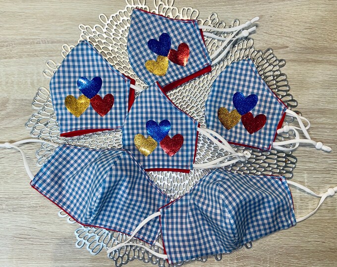 Southwest Airlines SWA Blue Gingham Face Mask Face Covering - Etsy