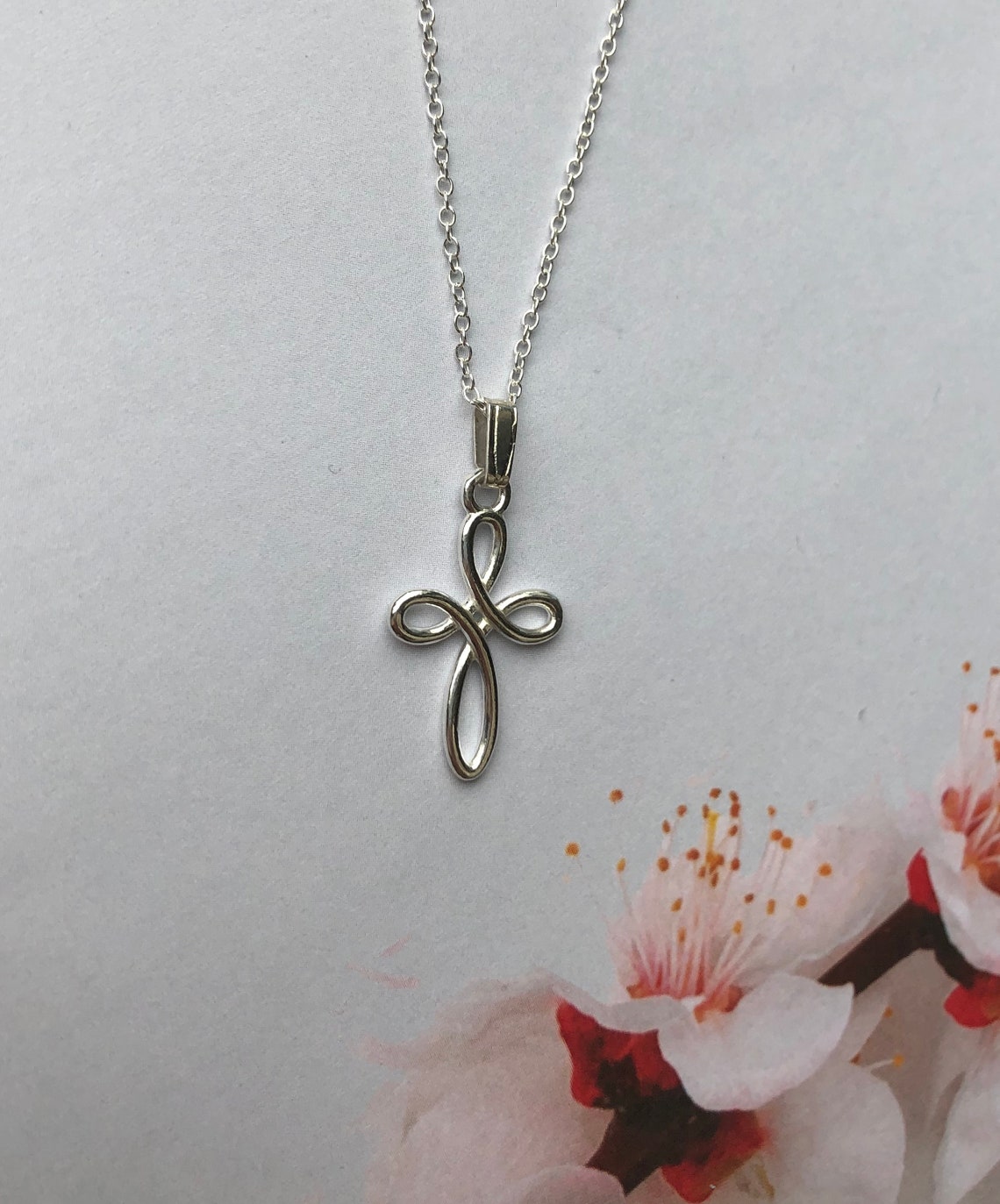 Knot Cross Pendant, Infinity Symbol, Sterling Silver, Godparent Gift ...