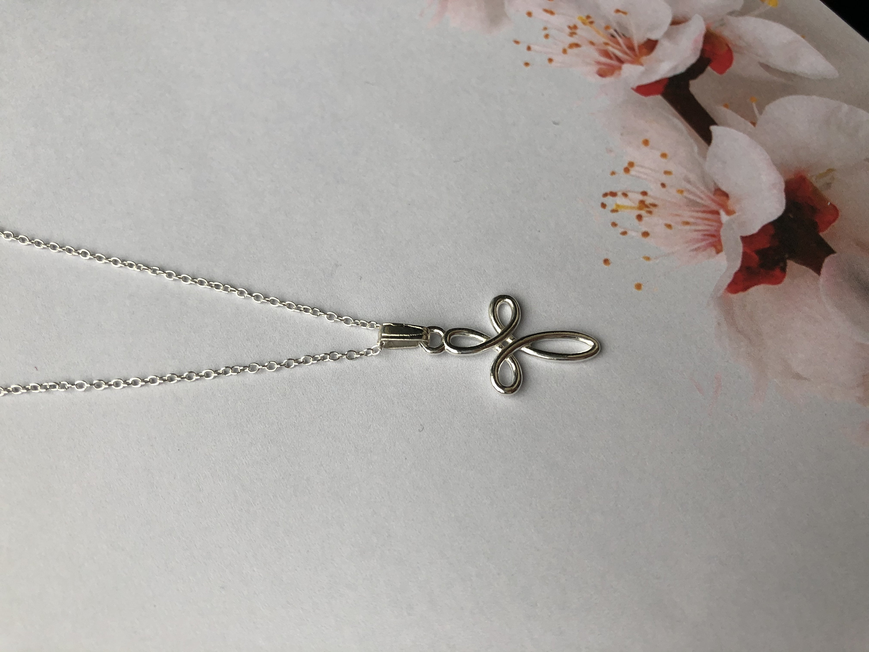 Knot Cross Pendant, Infinity Symbol, Sterling Silver, Godparent Gift ...