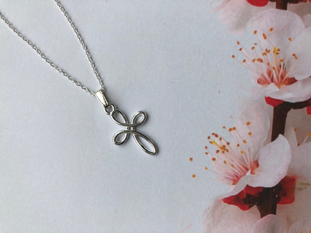 Knot Cross Pendant, Infinity Symbol, Sterling Silver, Godparent Gift ...