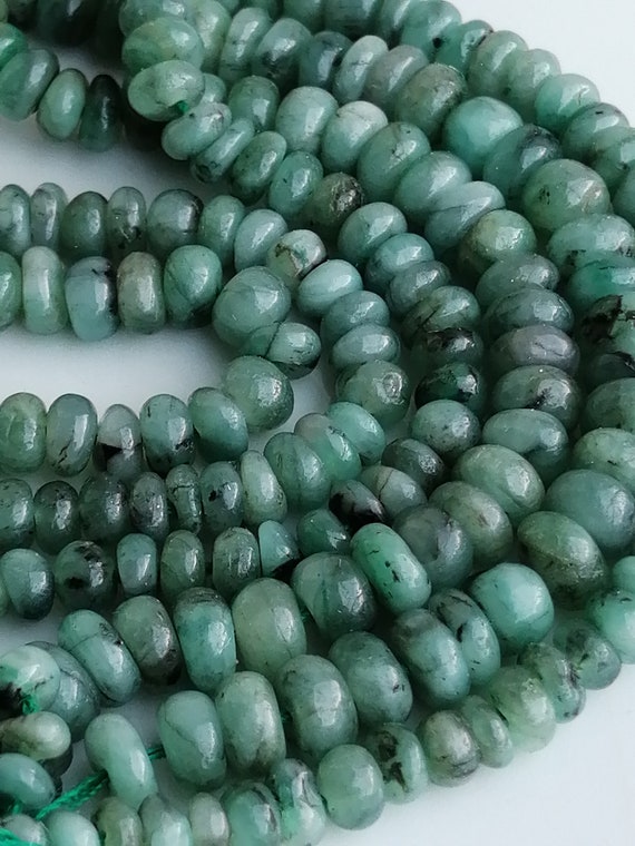 Natural Emerald Green Smooth and Shiny Washer Gem / Gemstone / | Etsy