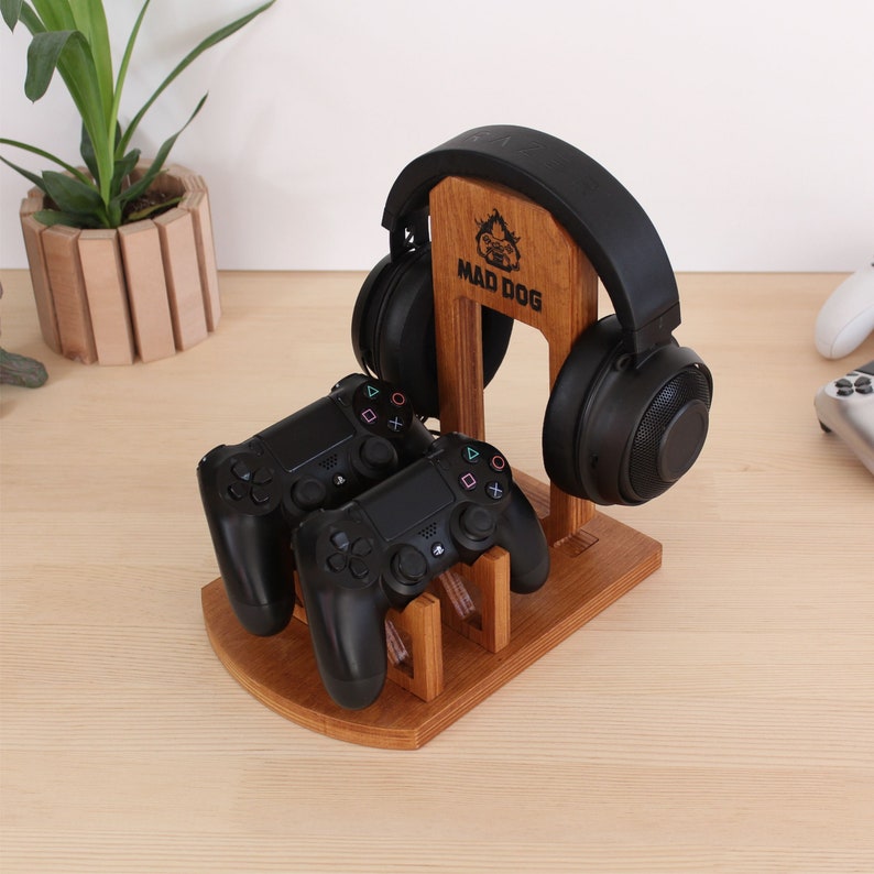 Personalized Gaming Controller & Headset Stand: Ergonomic Organizer for ...