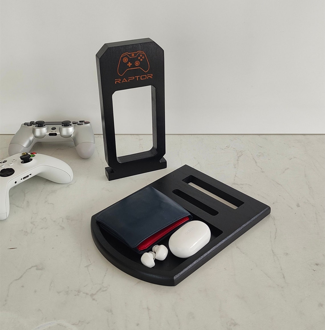 Personalized Gamer Controller & Headphone Stand With Phone Holder ...