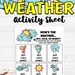 Printable Homeschool Worksheet, Weather Activities, Learning Materials ...