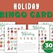Holiday Bingo Cards Printable, Classroom Games, Printable Holiday Games ...