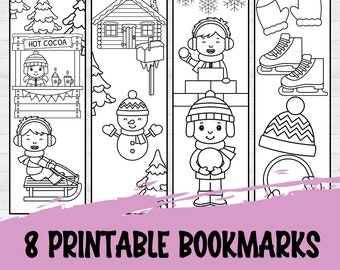 DIY Snowman Bookmarks-set of 4-holiday Crafts-winter - Etsy