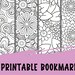 Floral Bookmark, Mandala Coloring Pages, Stocking Stuffers for College ...