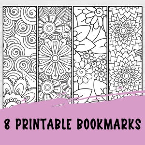 Floral Bookmark, Mandala Coloring Pages, Stocking Stuffers for College ...