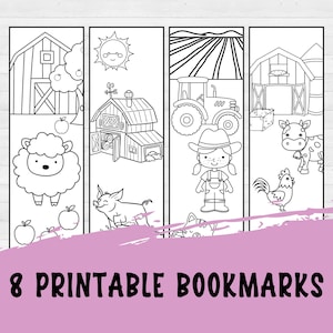 Farm Bookmarks to Color, Barnyard Party Favors, Cheap Gifts for ...