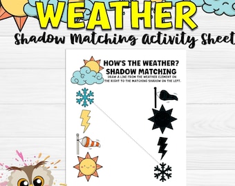 Printable Homeschool Worksheet, Weather Activities, Learning Materials ...