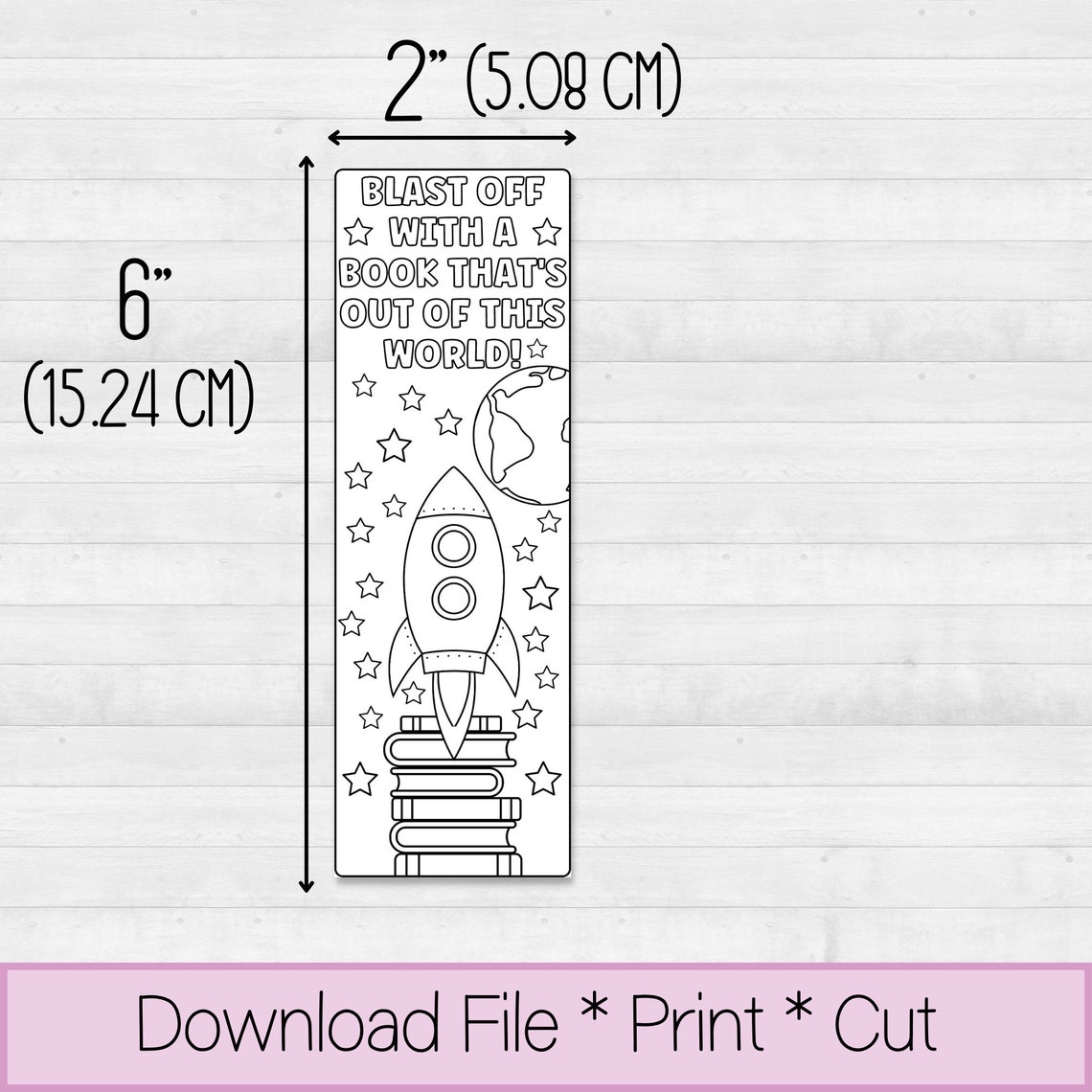 Alien Bookmark, Printable Bookmarks for Kids, Space Party Favors ...