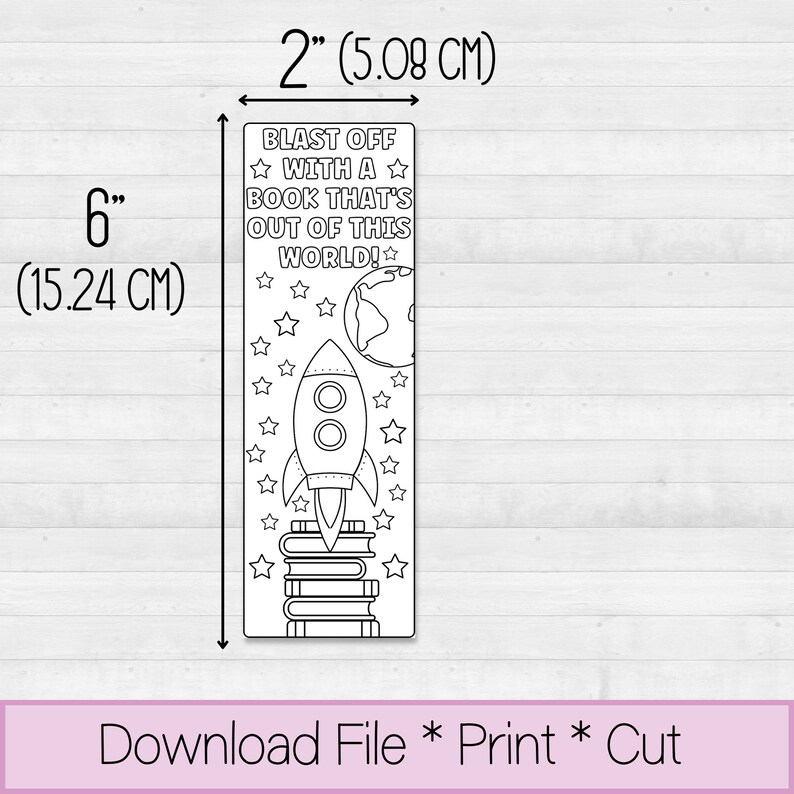 Alien Bookmark, Printable Bookmarks for Kids, Space Party Favors ...