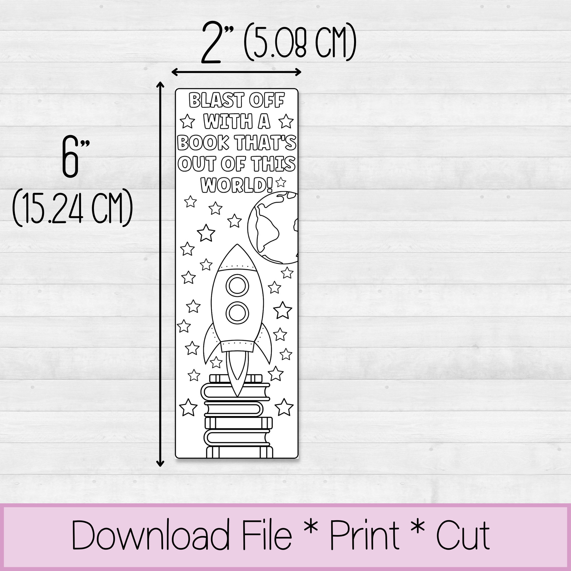 Alien Bookmark, Printable Bookmarks for Kids, Space Party Favors ...