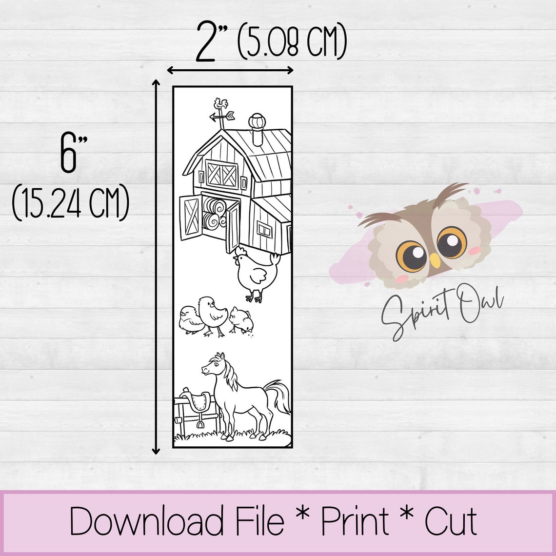 Farm Bookmarks to Color, Barnyard Party Favors, Cheap Gifts for ...