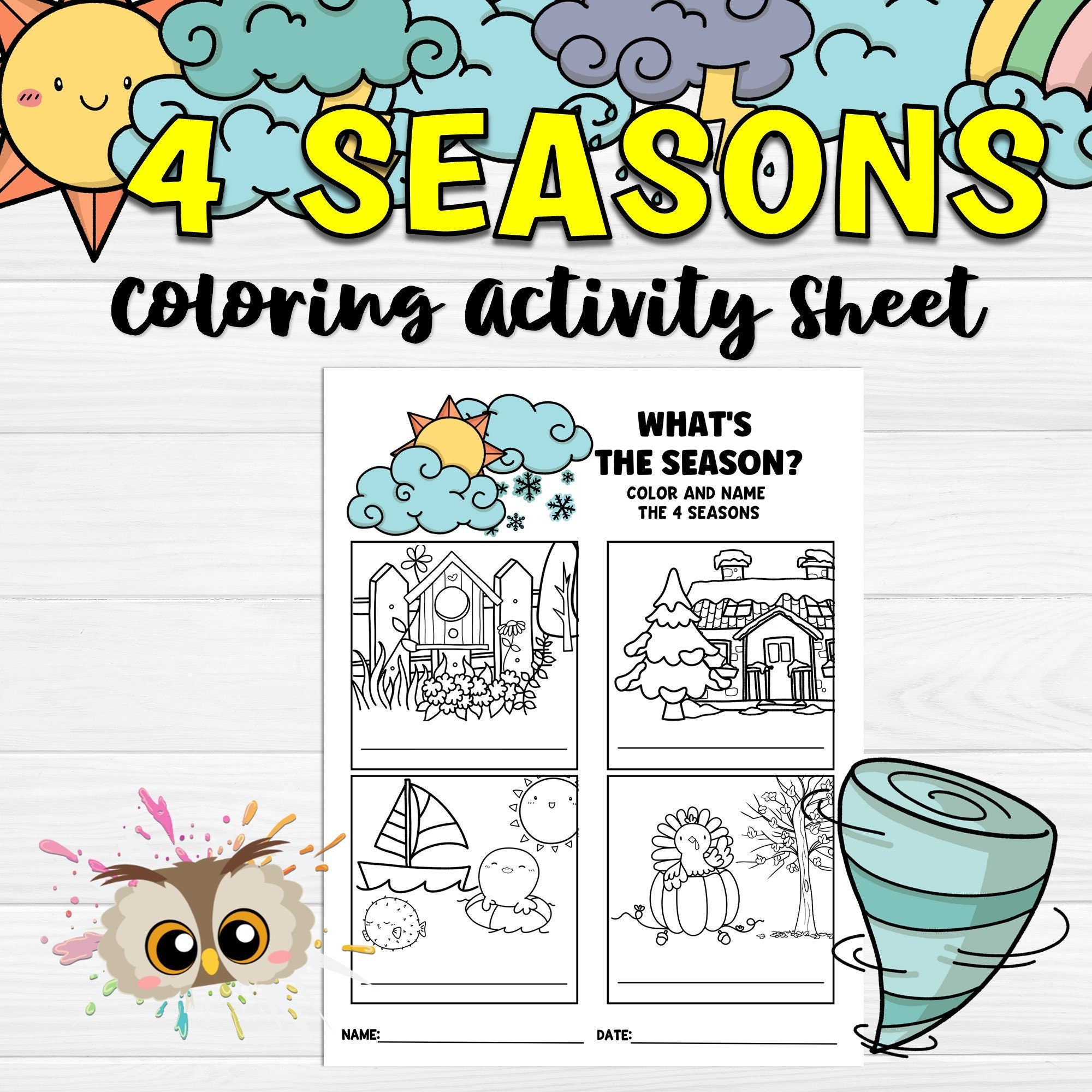 Worksheets Seasons And Weather