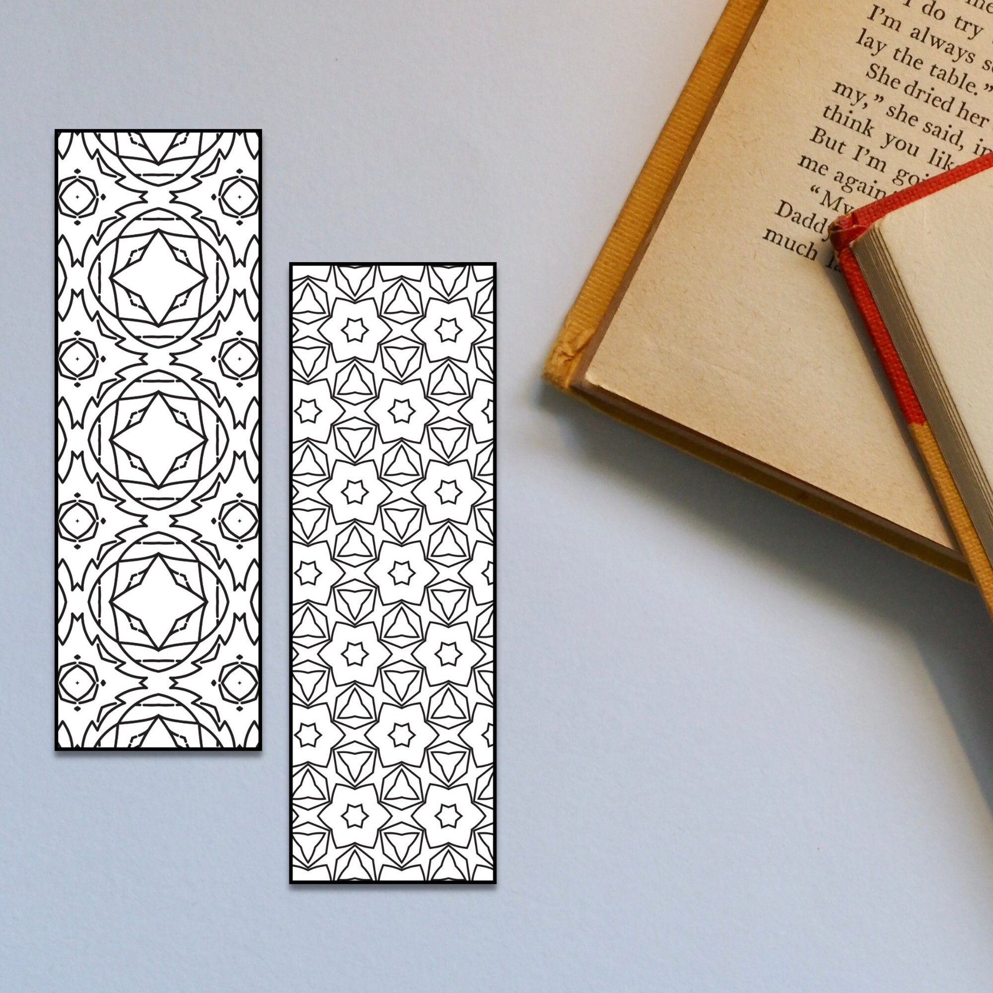 Zentangle Bookmark, Coloring Bookmarks Mandala, Hanukkah Gifts ...
