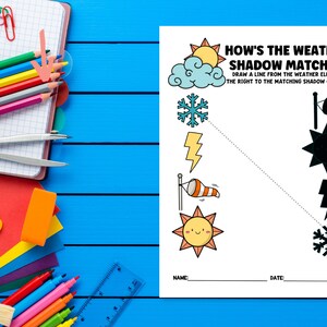 Weather Coloring Page, Learning Activity Book, Spring Worksheets ...