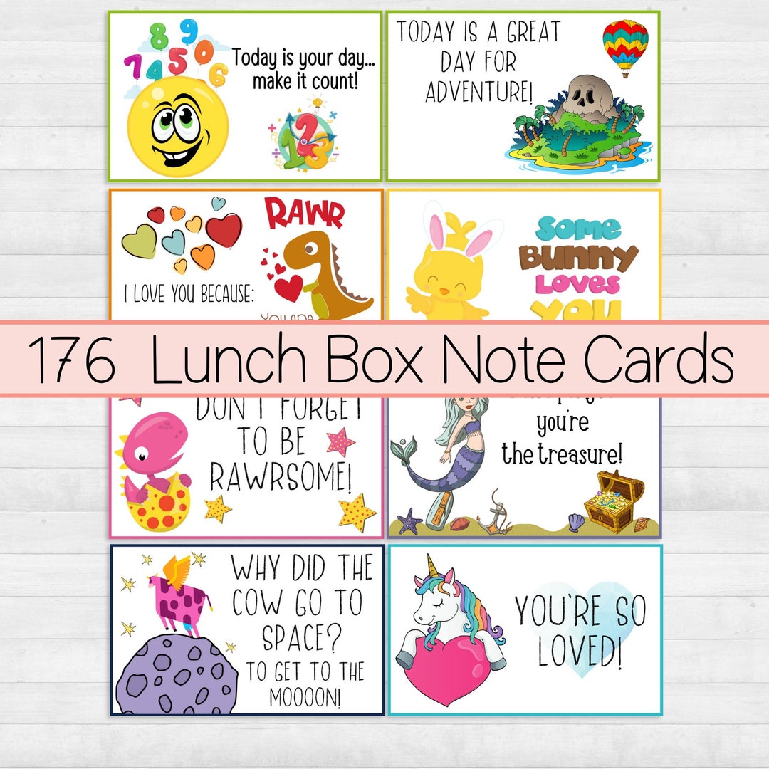 Lunchbox Notes Printable, Year of Cards, Printable Bundle, Back to ...