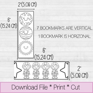 Astronaut Coloring Page, Bookmarks to Color, Space Gifts for Kids ...