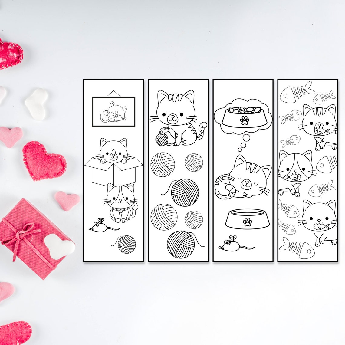 Kitten Bookmark, Coloring Bookmarks, Cat Lover Gift for Kids, Classroom ...