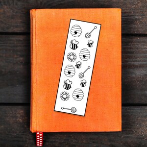 Bee Bookmarks to Color, Bee Lover Gift, Gnome Lover Gift, Honey Party ...