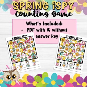 Spring Games, Ispy Kids Printable, Spring Activities for Kids ...
