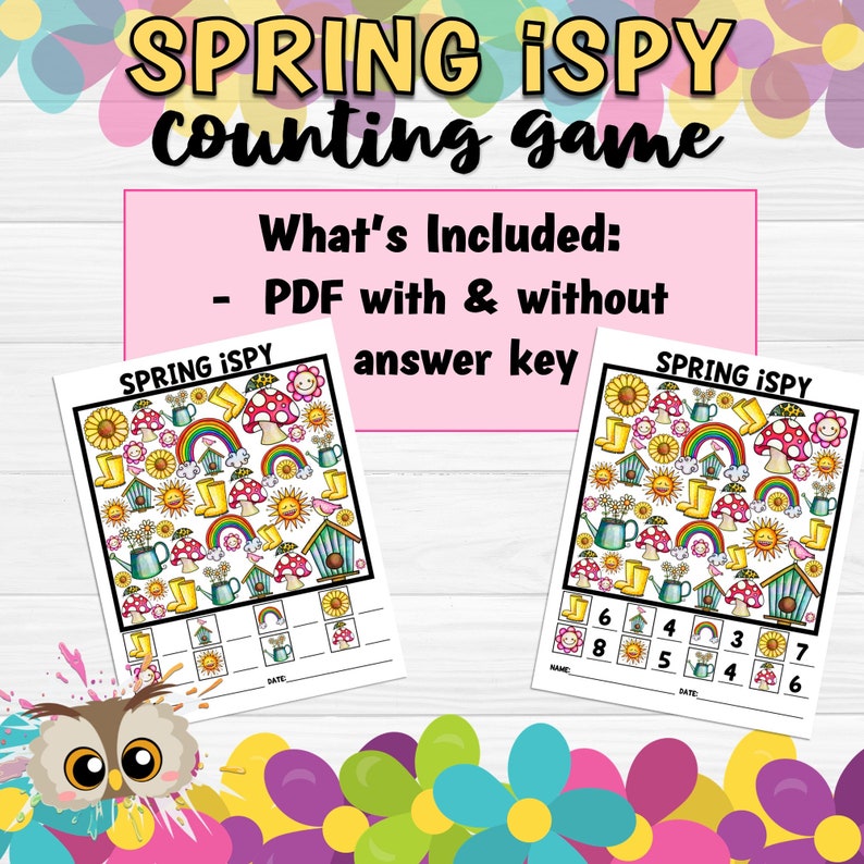 Spring Games, Ispy Kids Printable, Spring Activities for Kids ...