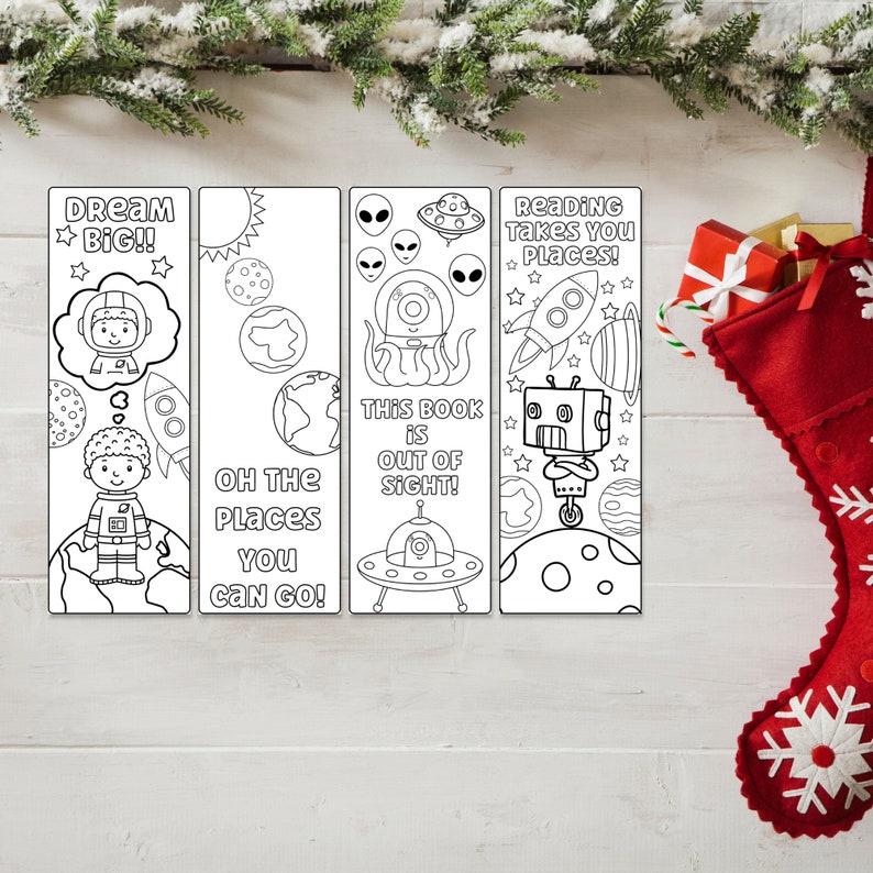 Bookmarks for Boys, Astronaut Coloring Page, Space Gift, Advent ...